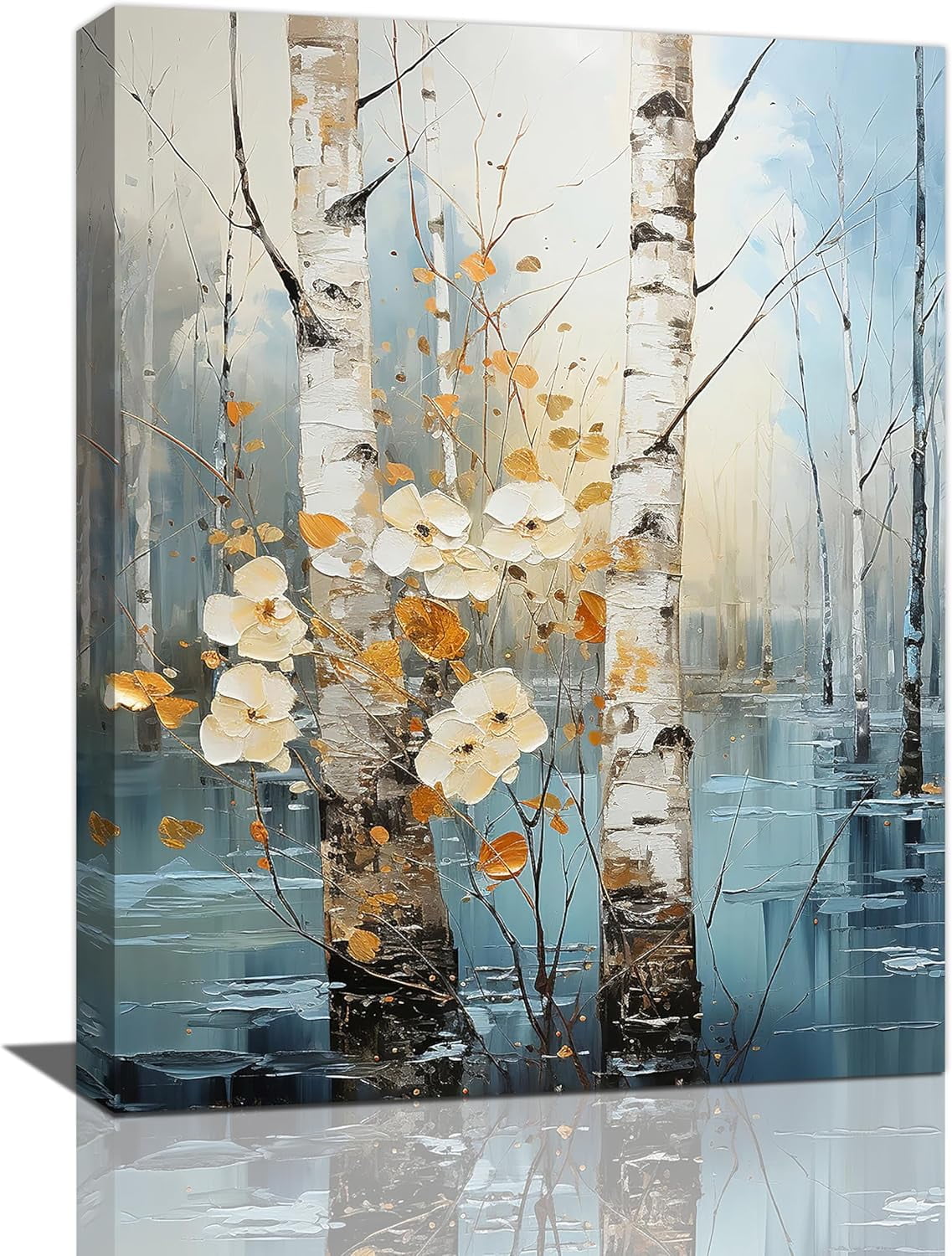 AABERIC White Birch Wall Art Rustic Tree Pictures Wall Decor Nature ...