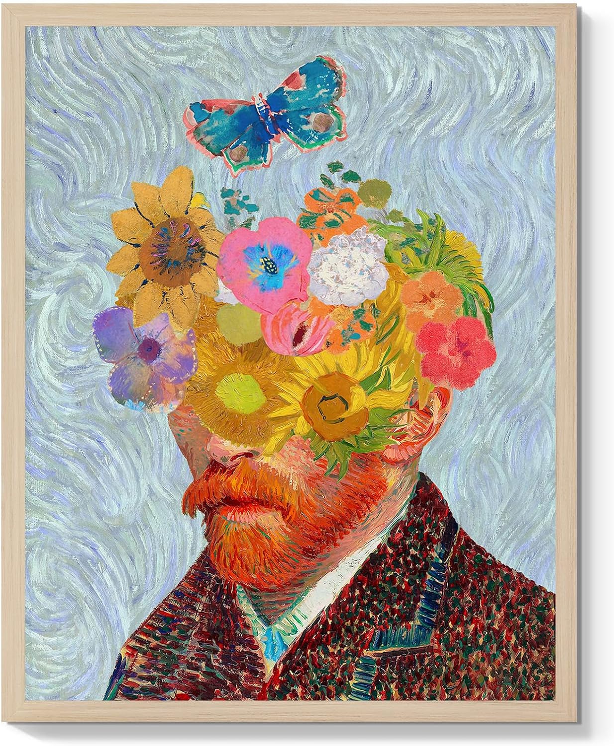 AABERIC Wild Animals Canvas Wolf Wall Art Snow Night Moon Wolf Starry Sky Picture Posters Home ...