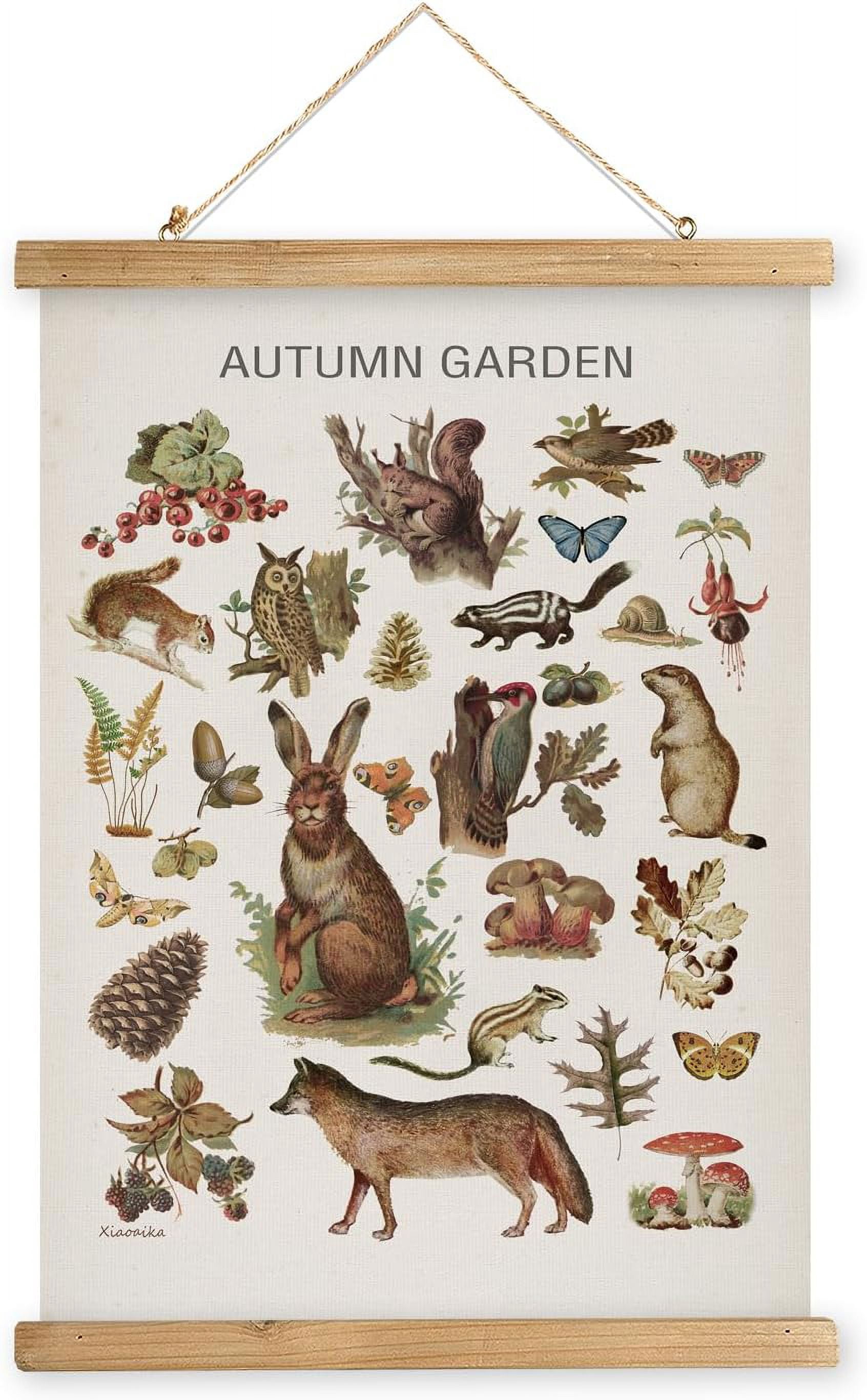 AABERIC Winter Wildlife Educational Poster - Illustrated Arctic Animals ...