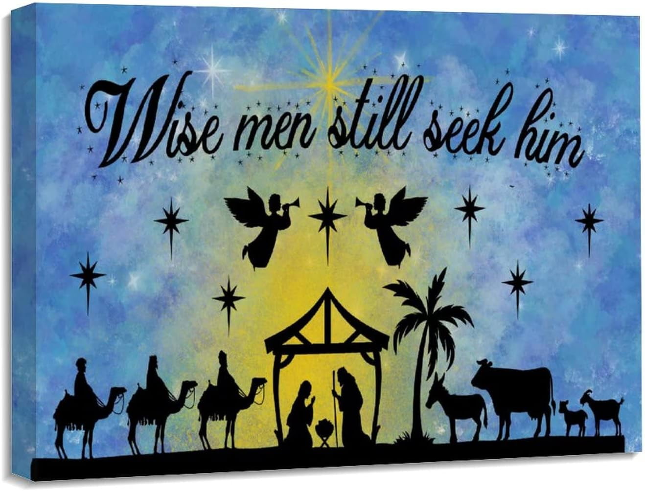 AABERIC Wise Men Still Seek Him Canvas Wall Art Decor Christmas ...