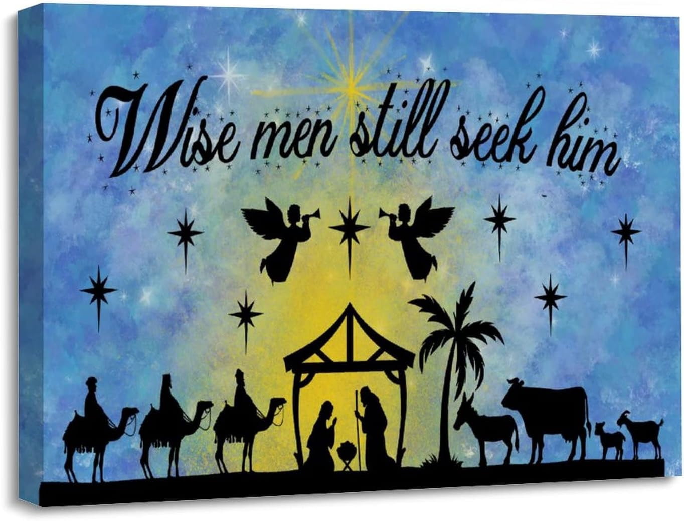 AABERIC Wise Men Still Seek Him Canvas Wall Art Decor Christmas ...