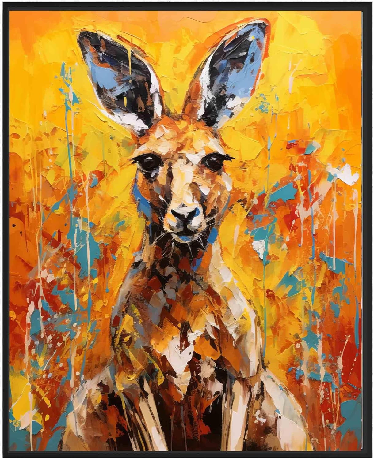 AABERIC Wolf Art Print, Animal Painting Wall Art Abstract Artwork ...