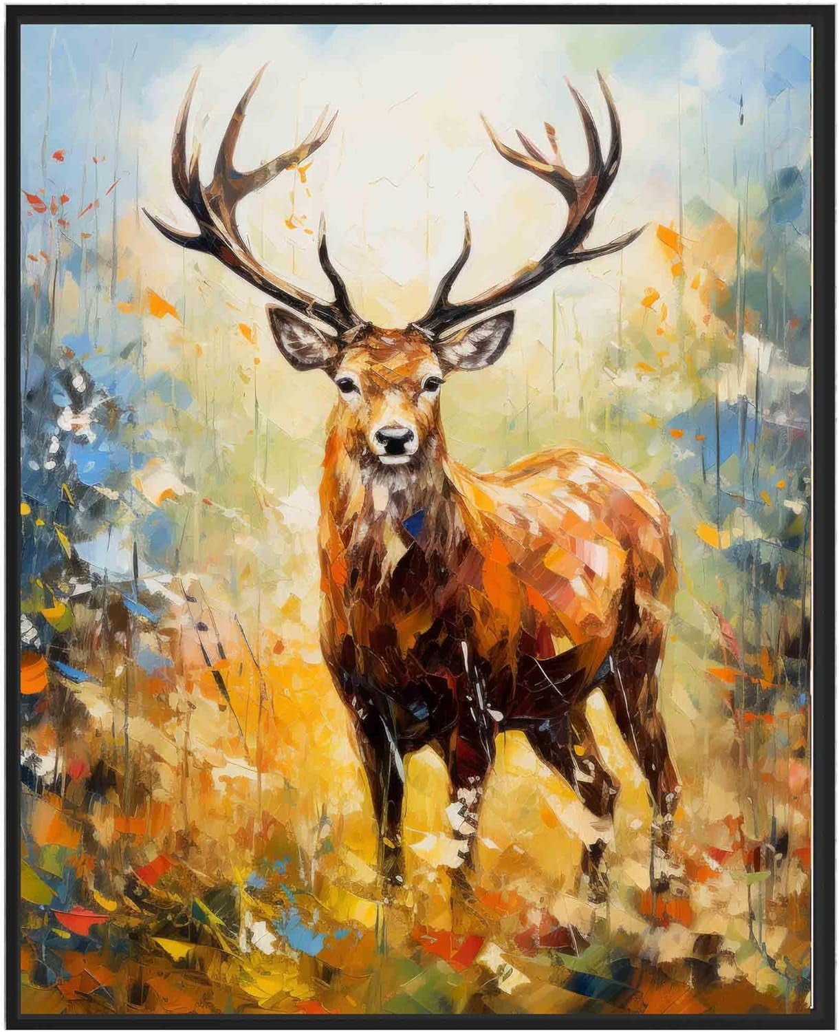 AABERIC Wolf Art Print, Animal Painting Wall Art Abstract Artwork, Colorful Wildlife Prints ...