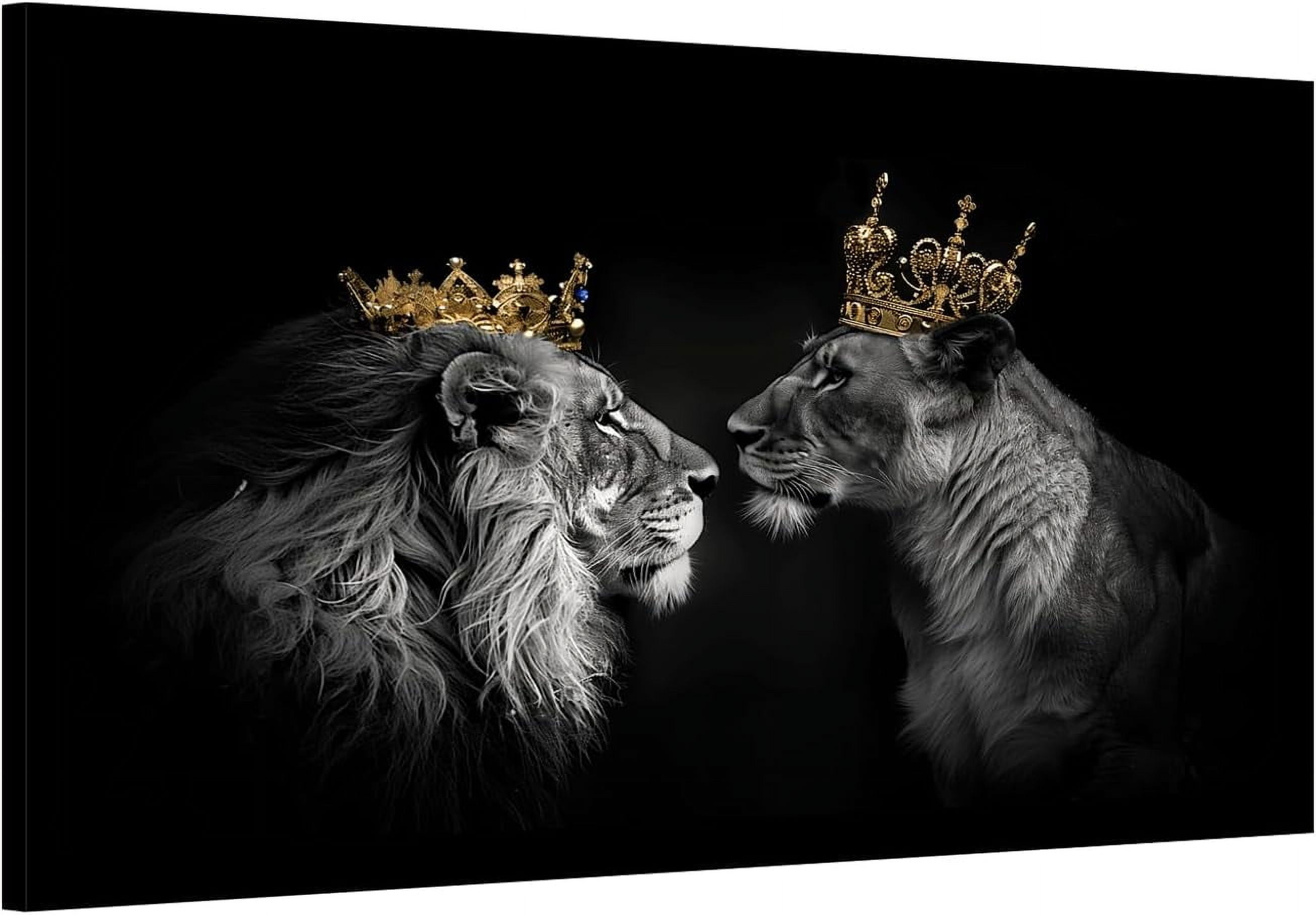 AABERIC Wolf Canvas Wall Art Modern Black and White Animals Posters ...