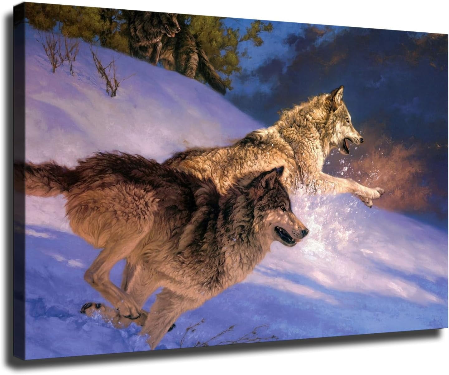 AABERIC Wolf Predator Animal Poster Canvas Print Painting Picture Wall ...