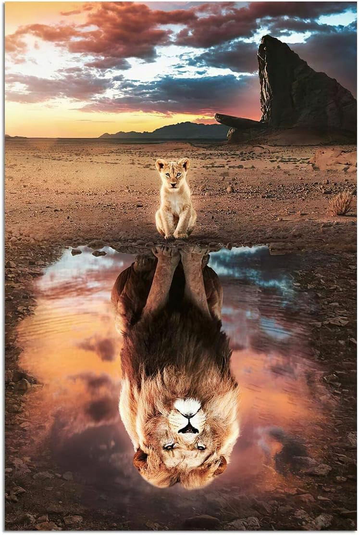 AABERIC Wolf Retro Wall Decor Wolves Poster Black and White Abstract ...