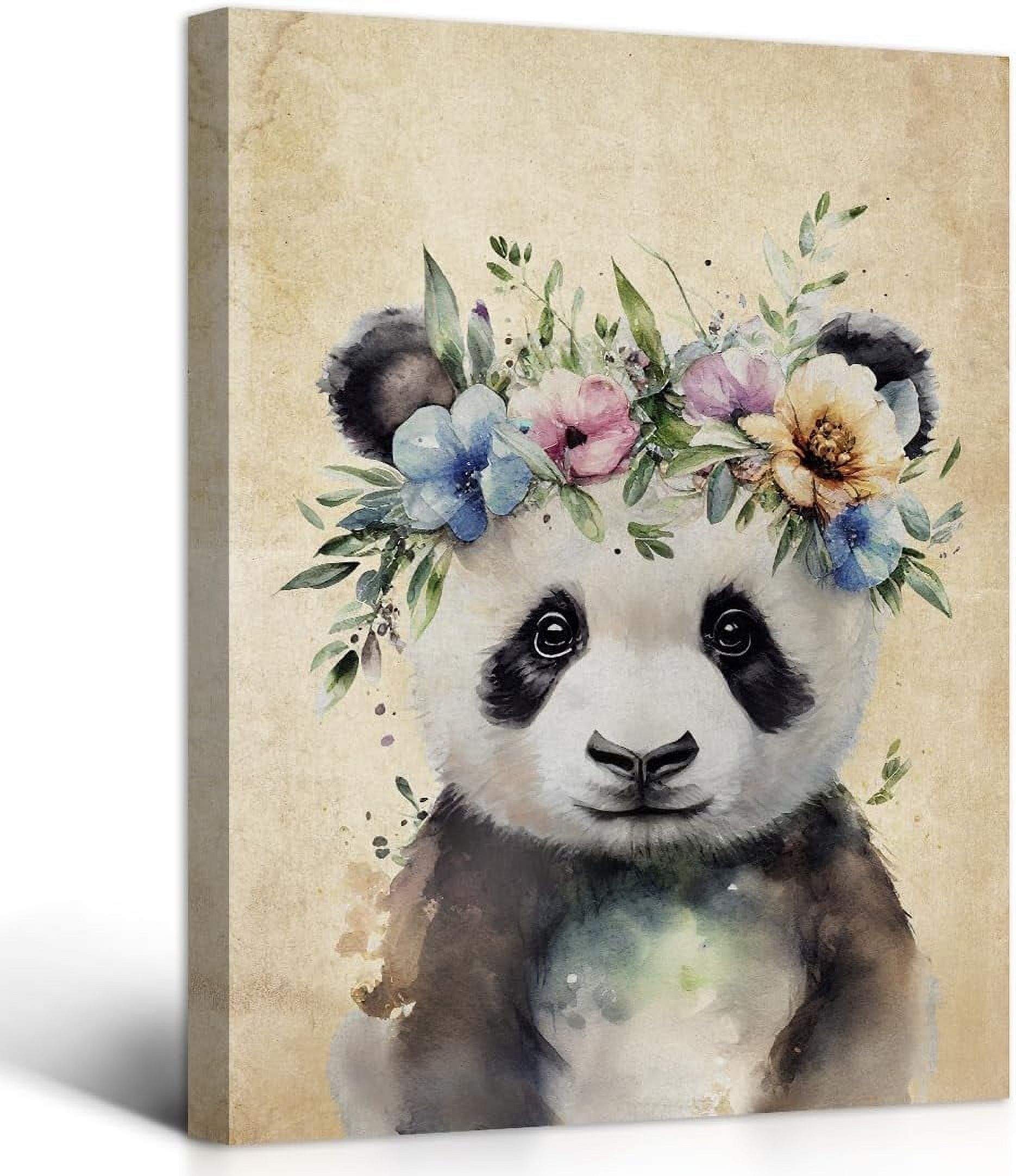 AABERIC Wolf Wall Art Decor Vintage Jungle Animal Canvas Print Picture ...