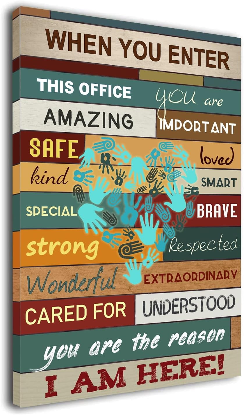 AABERIC When You Enter This Office Positive Affirmations Wall Art You ...