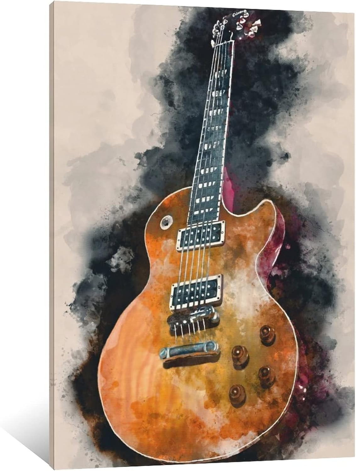 AABERIC Zbin Vintage Style Guitar Miusic Canvas Art Print Posters Rock ...