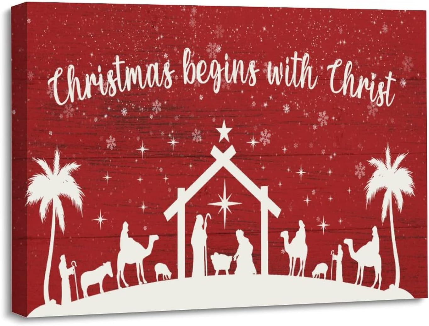 AABERIC for Unto Us A Child Is Born Canvas Wall Art Decor Christmas ...