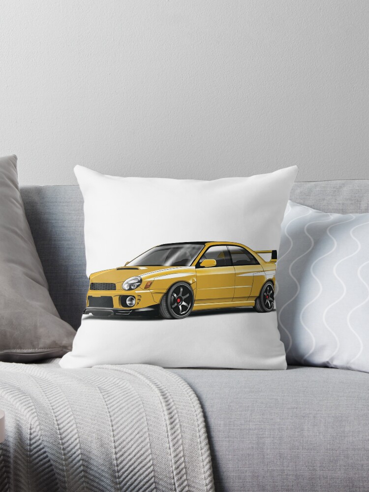 AABERIC impreza WRX yellow Throw Pillow Covers Cases Cushion Cover Case ...