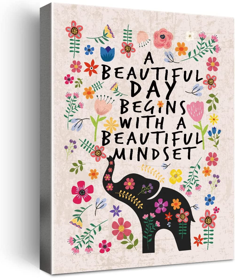 AABERIC inspirational Quotes Motto Canvas Wall Art Gifts for Women ...