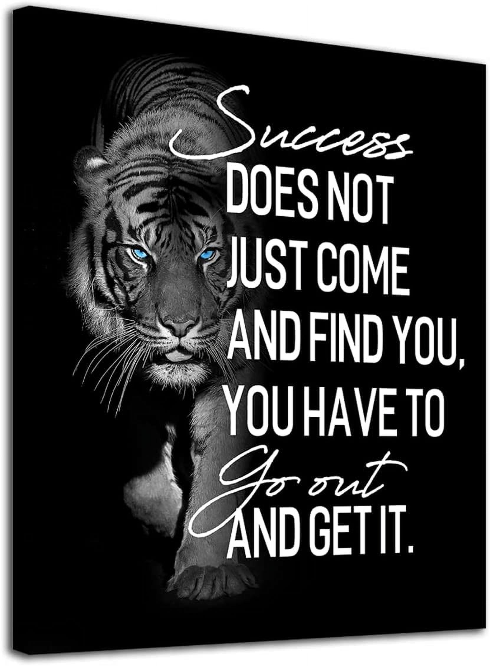 AABERIC inspirational Wall Art for Bedroom Living Room Success Does Not Just Come Black White ...