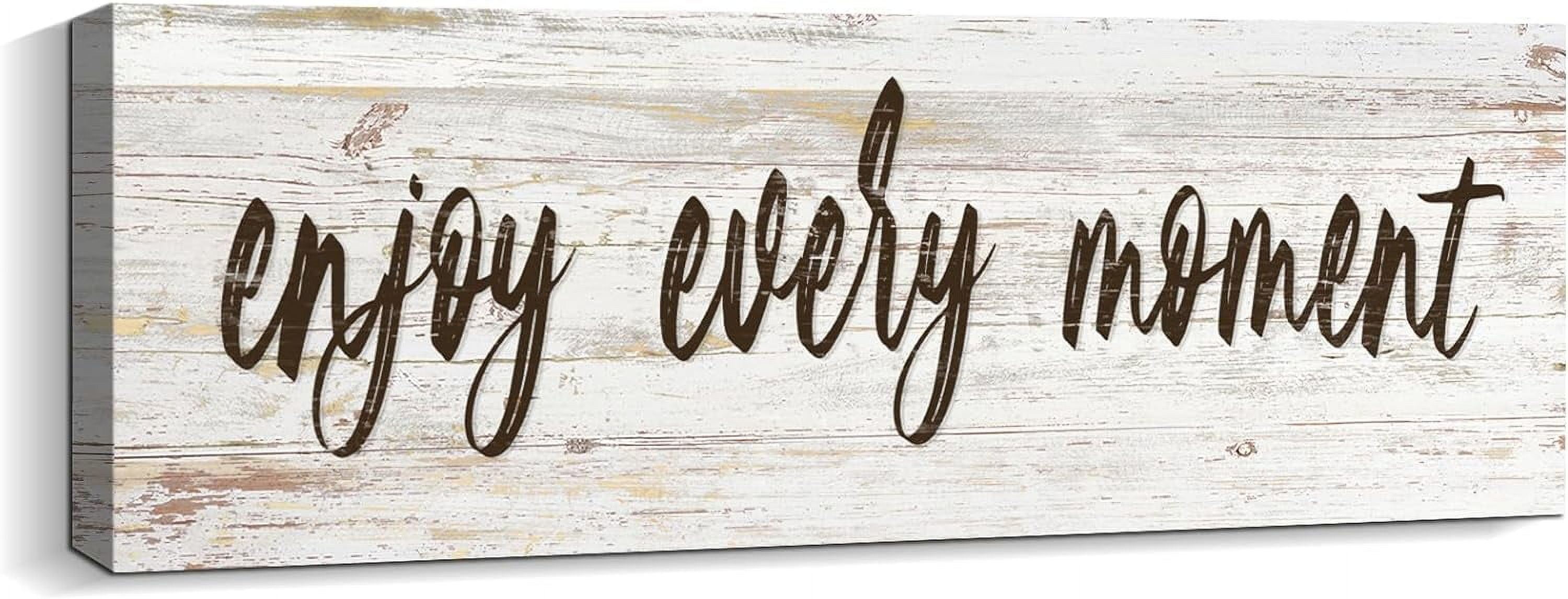 AABERIC inspirational Wall Art Enjoy Every Moment Sayings Quote Poster ...