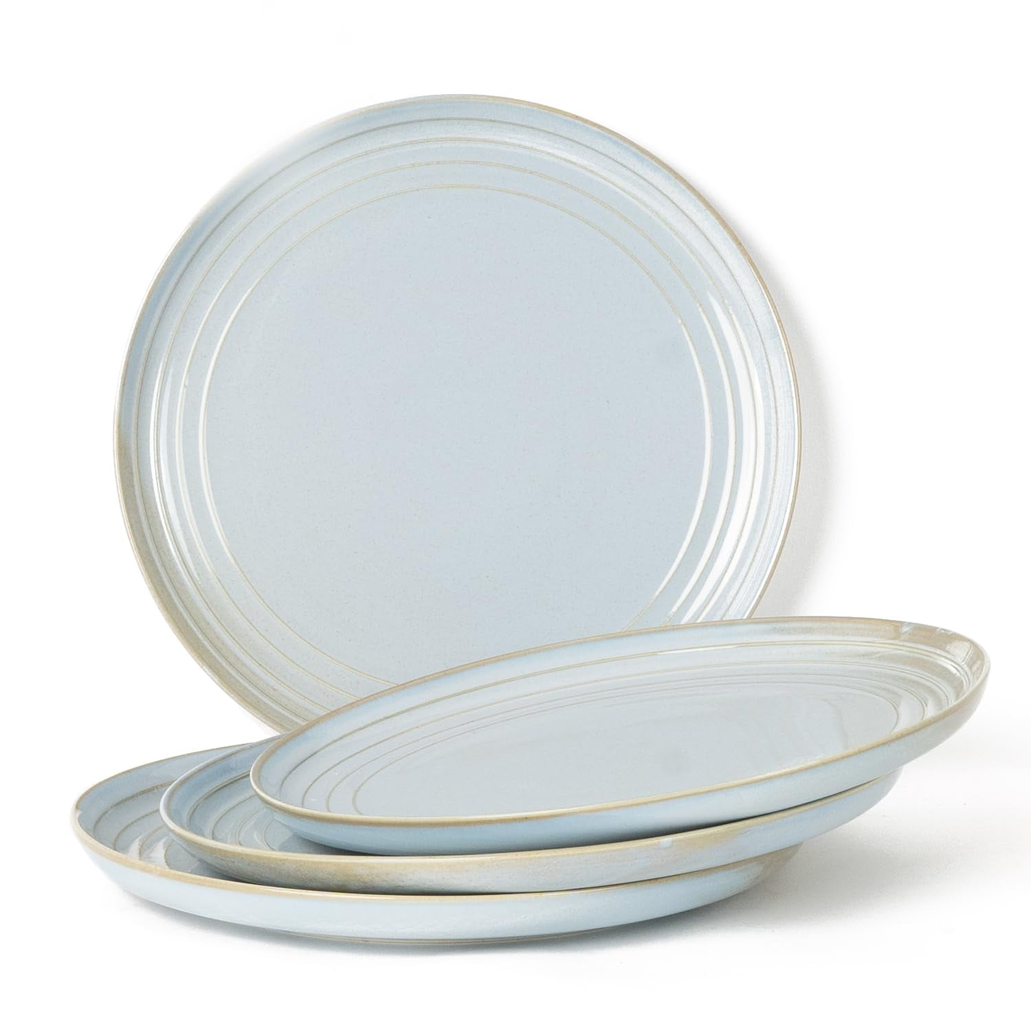 AADEEP Handcrafted Chip Resistance Porcelain Dinner Plates 4 Pieces ...
