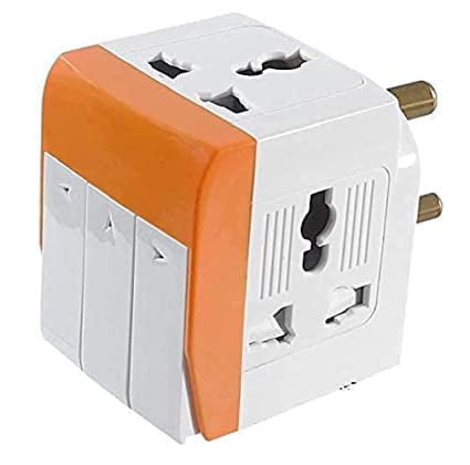 AADESH 5A250V Buster Fuse Protected 3 Sockets with 3 Individual Switch ...