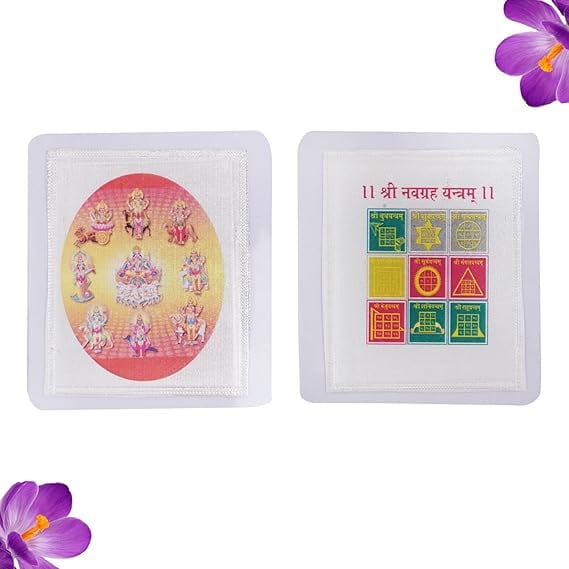 AADHYA COLLECTION 925 Pure Silver Shree Navgrah Yantra Hindu Vedic ...