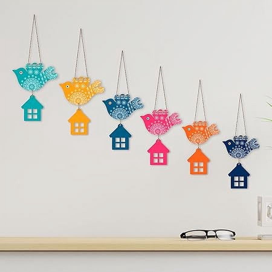 AADHYA COLLECTION Multicolored Flying Birds Wooden Wall Hanging for ...