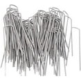 "AAGUT 100 Pack Heavy Duty 6"" Metal Pins, Galvanized Garden Staples ...