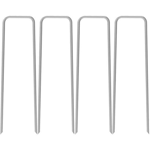 30-Pack 4 Inch 11 Gauge Green Galvanized Landscape Staples U-Shaped ...
