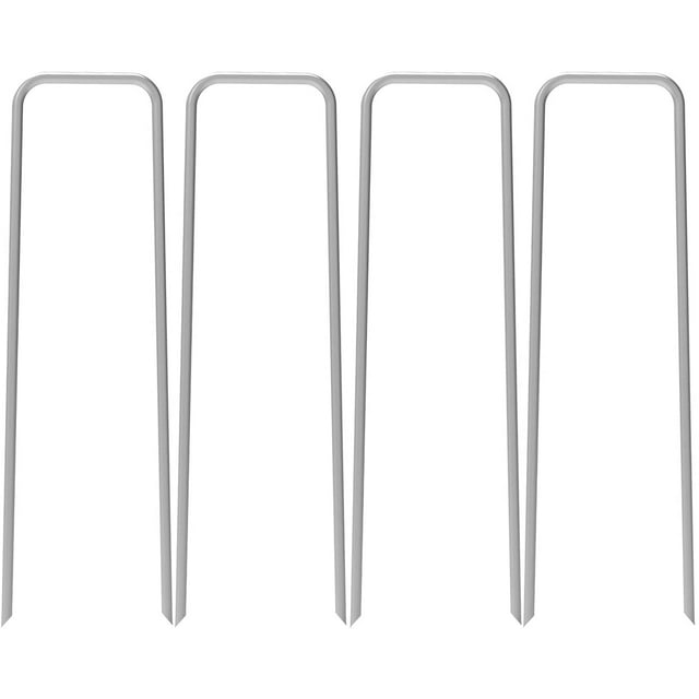 AAGUT 100 Pack 12'' Metal Yard Ground Staples, 11 Gauge Lawn U-Shaped ...