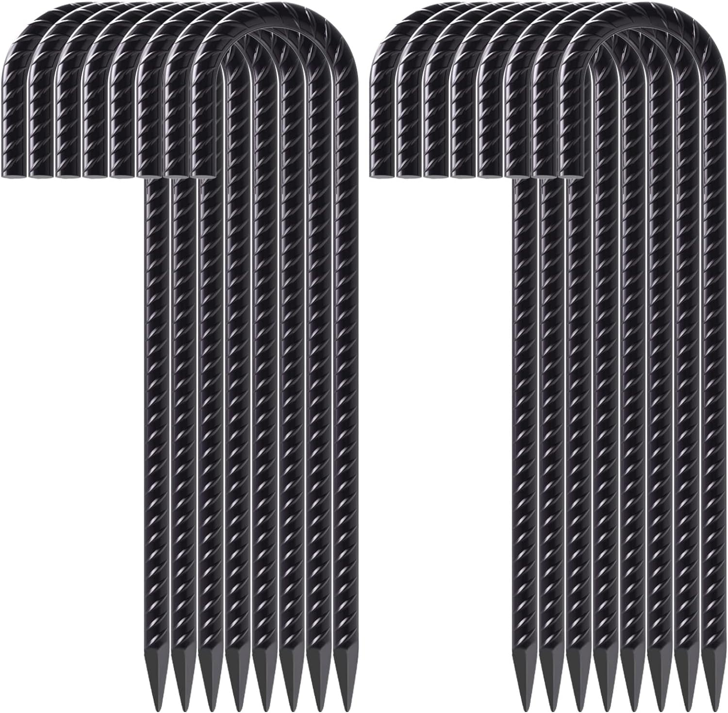 AAGUT 12 Inch 8 Pack Rebar Stakes 10mm Heavy Duty J Hook, Ground Stakes ... AAGUT 12 Inch 8 Pack Rebar Stakes 10mm Heavy Duty J Hook, Ground Stakes ...