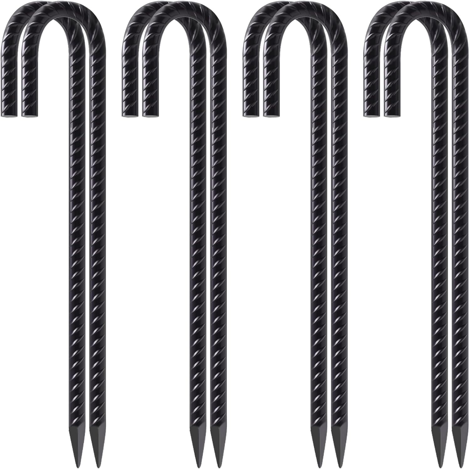 AAGUT Rebar Stakes 12 Inch Heavy Duty Galvanized Ground Stakes with ...
