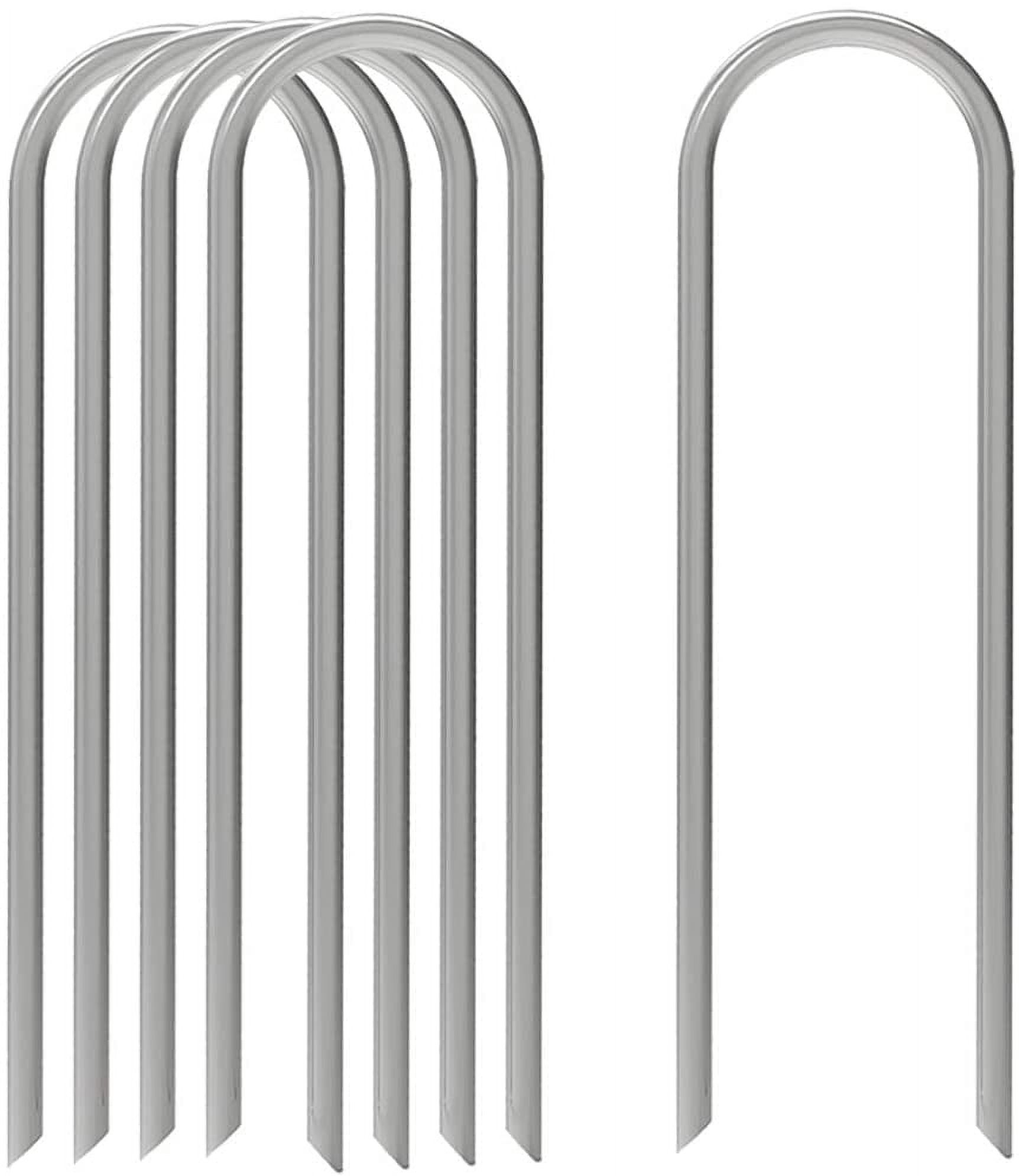 12 Steel Rebar Ground Stakes J Hook Heavy Duty 12 Inches Deer Fence ...