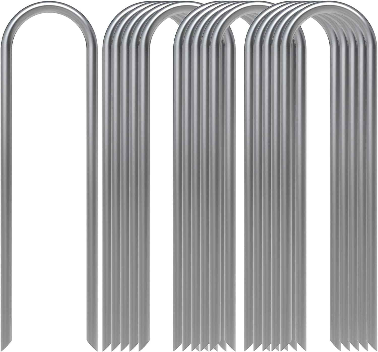 AAGUT 16 Pack of 6-Inch, 11 Gauge Garden Landscape Staples and Metal ...