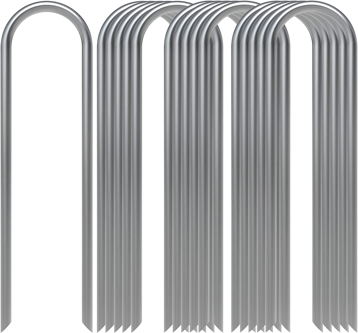 AAGUT 16 Pack of 6-Inch, 11 Gauge Garden Landscape Staples and Metal ...