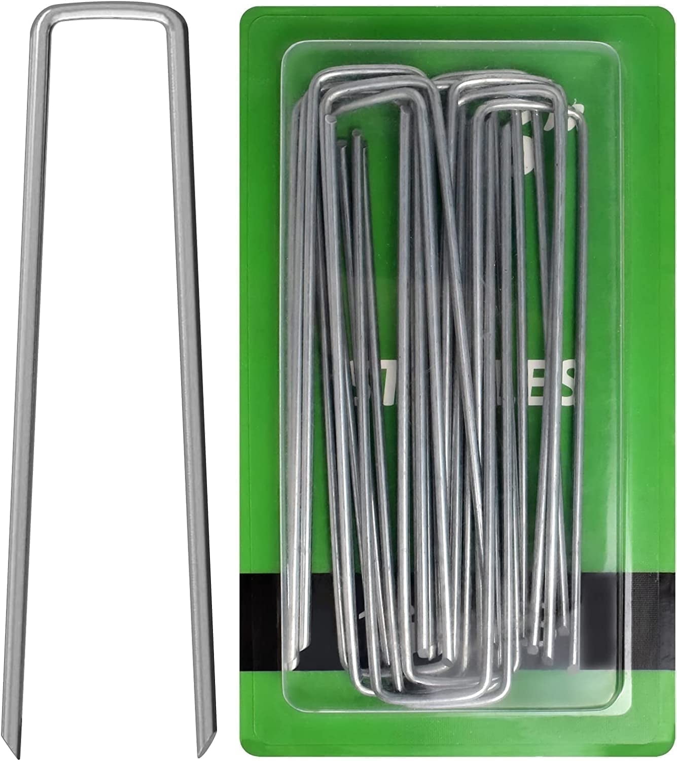 AAGUT 16Pk 6Inch 11Gauge Lawn Stakes, Galvanized Pegs for Landscape ...