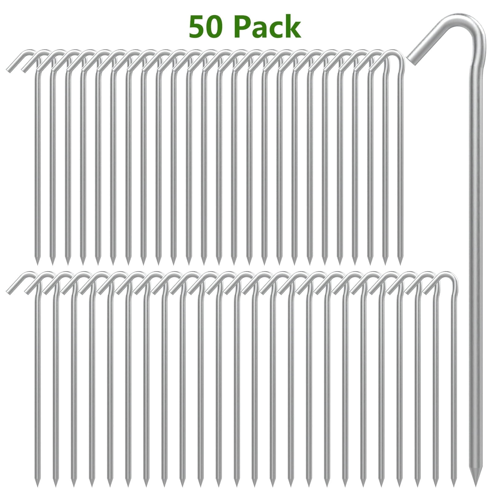AAGUT 9 Inch Metal Tent Stakes Galvanized Heavy Duty Ground Anchors for ...