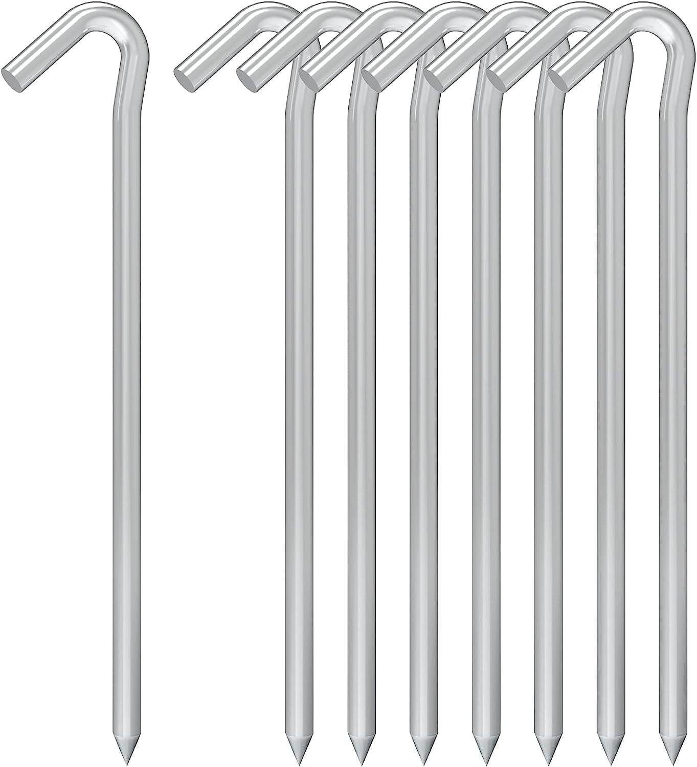 AAGUT 9 Inch Heavy Duty Galvanized Steel Tent Stakes, 8PCS Outdoor ...
