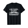 Aagzsl Grandpa Knows Everything Funny Fathers Day Dad Humor Tees
