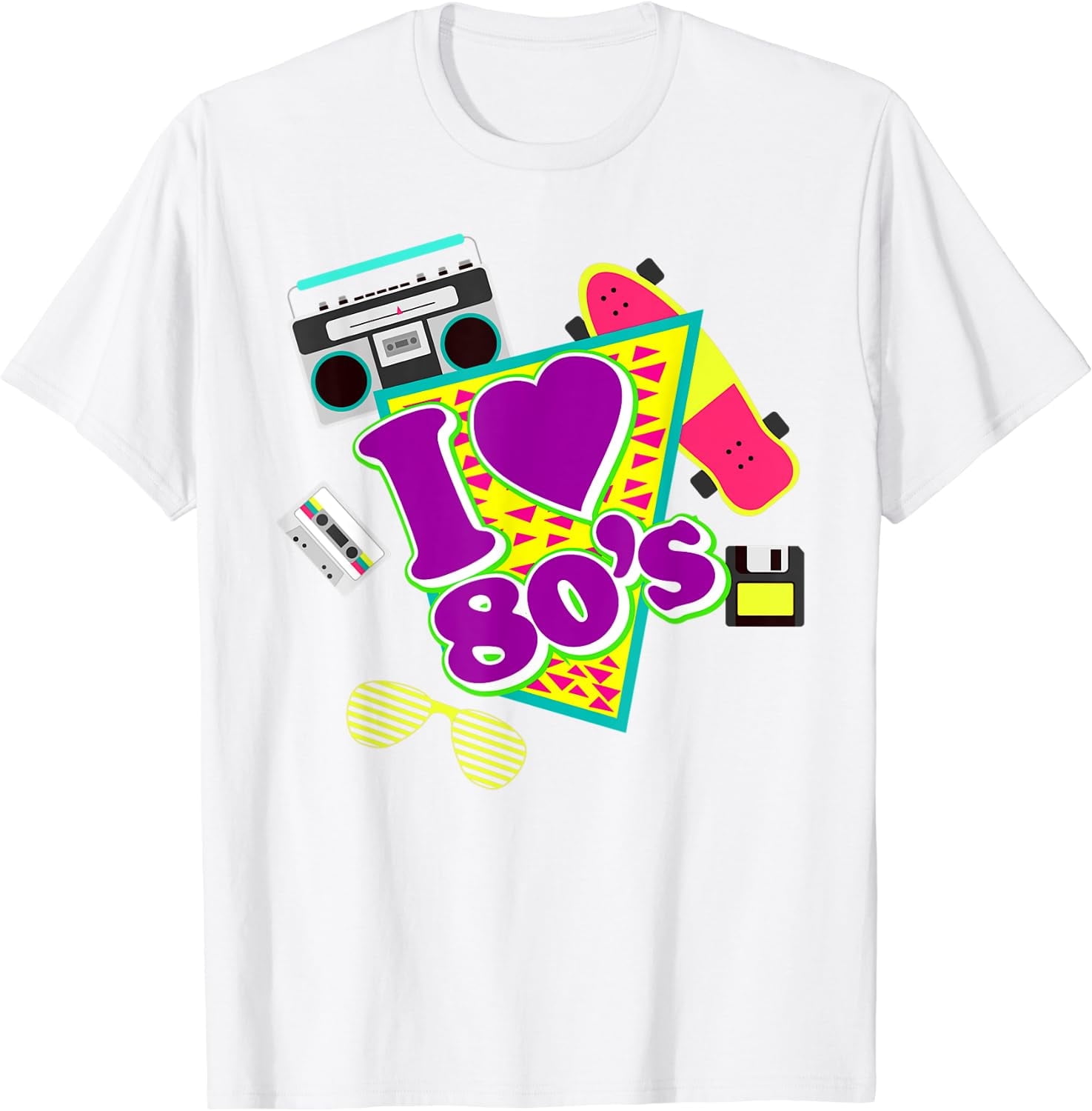AAGZSL I Love The 80s Eighties Shirt tees,Trendy Graphic women's t ...