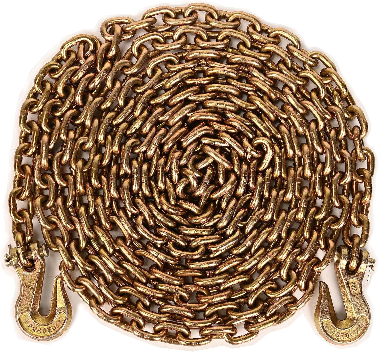 AAIN Transport Chains 5/16'' x 20 Foot with Clevis Grab Hooks Binder ...