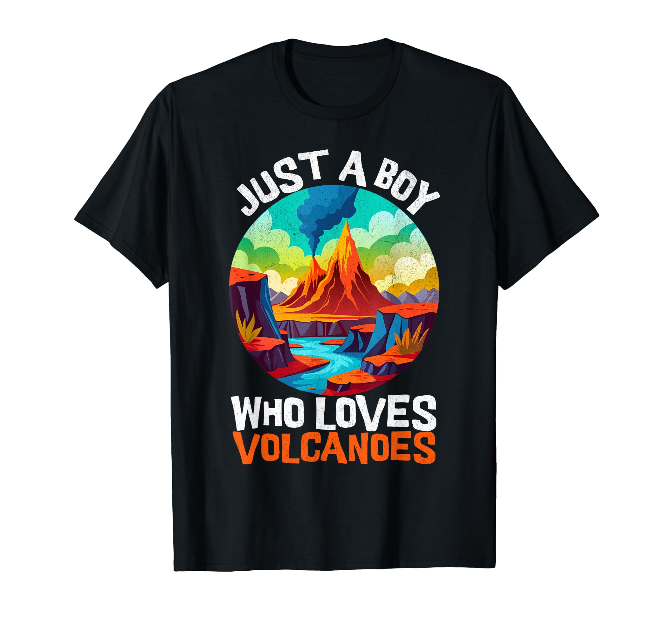 AAKMKYQ Just A Boy Who Loves Volcanoes Volcano Lover Volcanologist tees ...