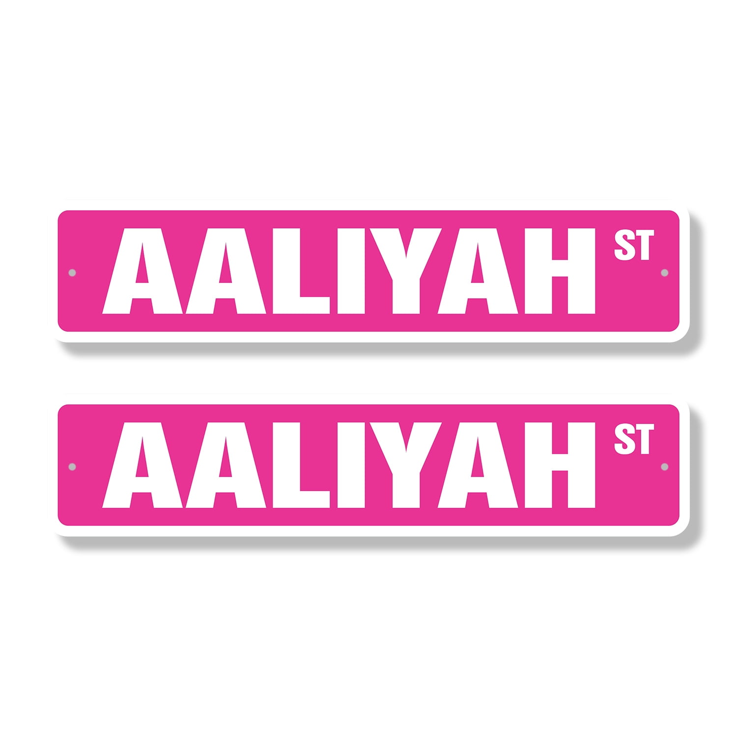 AALIYAH Classic Street Sign (2 Pack) Childrens Name Room Sign Road Sign ...