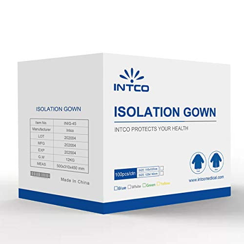 AAMI Level 3 Disposable Non-Surgical Isolation Gown, SPP+PE coating ...