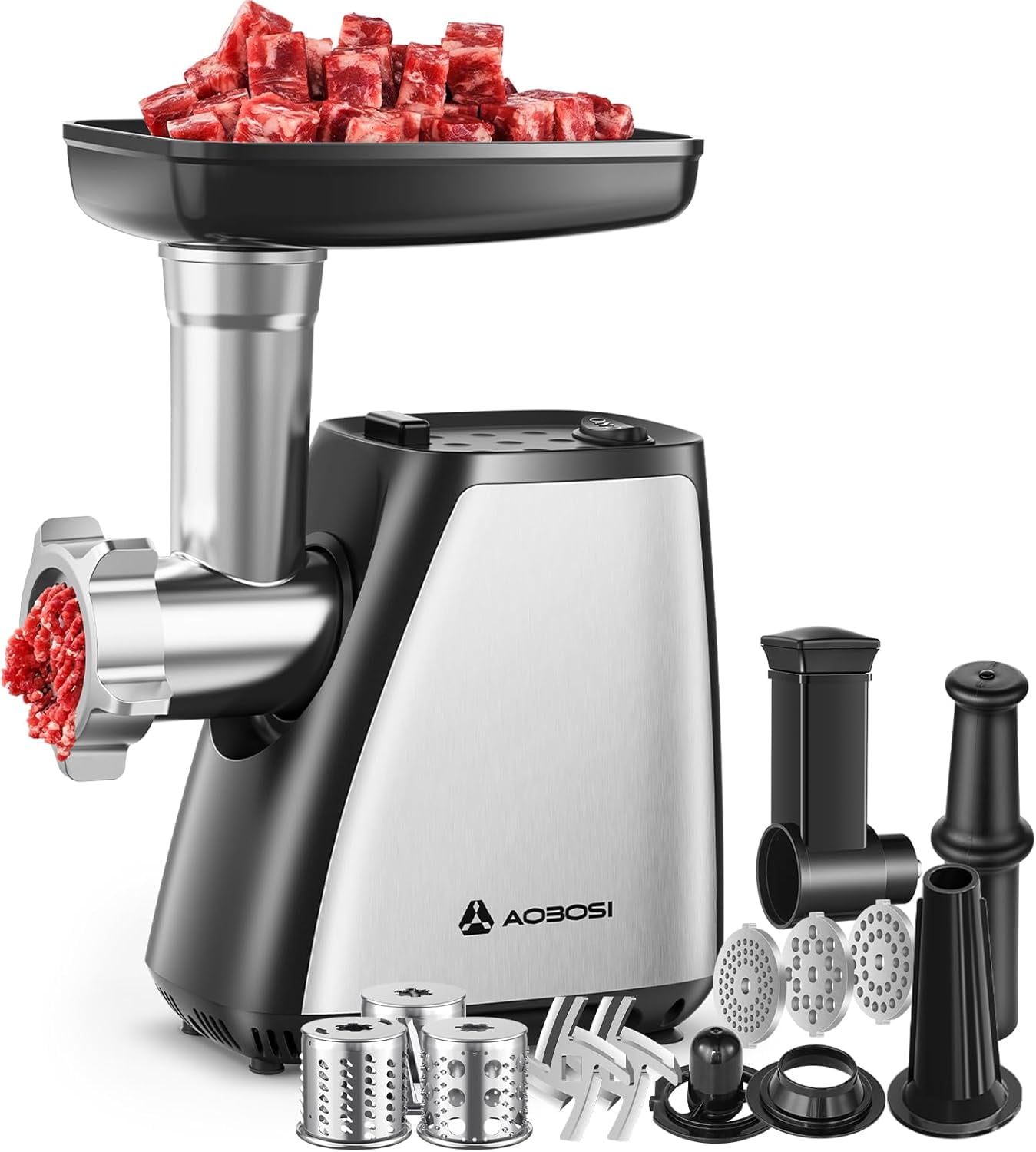 AAOBOSI Meat Grinder Electric, [3000W Max] Meat Grinder Heavy Duty with ...