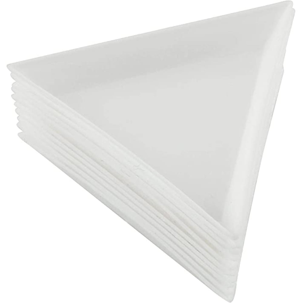 AAOMASSR 10-Piece Sorting Tray, Plastic, Triangular, White beauty ...