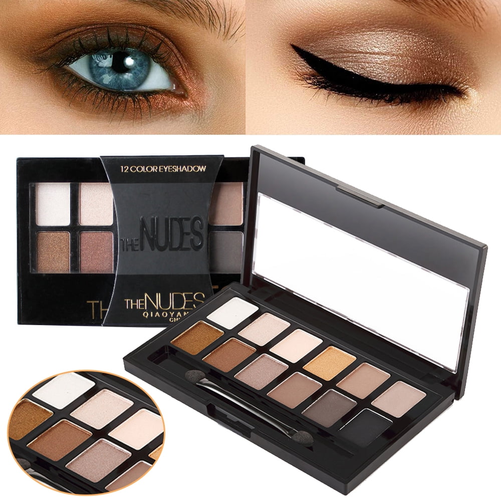 AAOMASSR 12 Colors Eye Shadow Plate, Professional Eye Shadow Matte ...