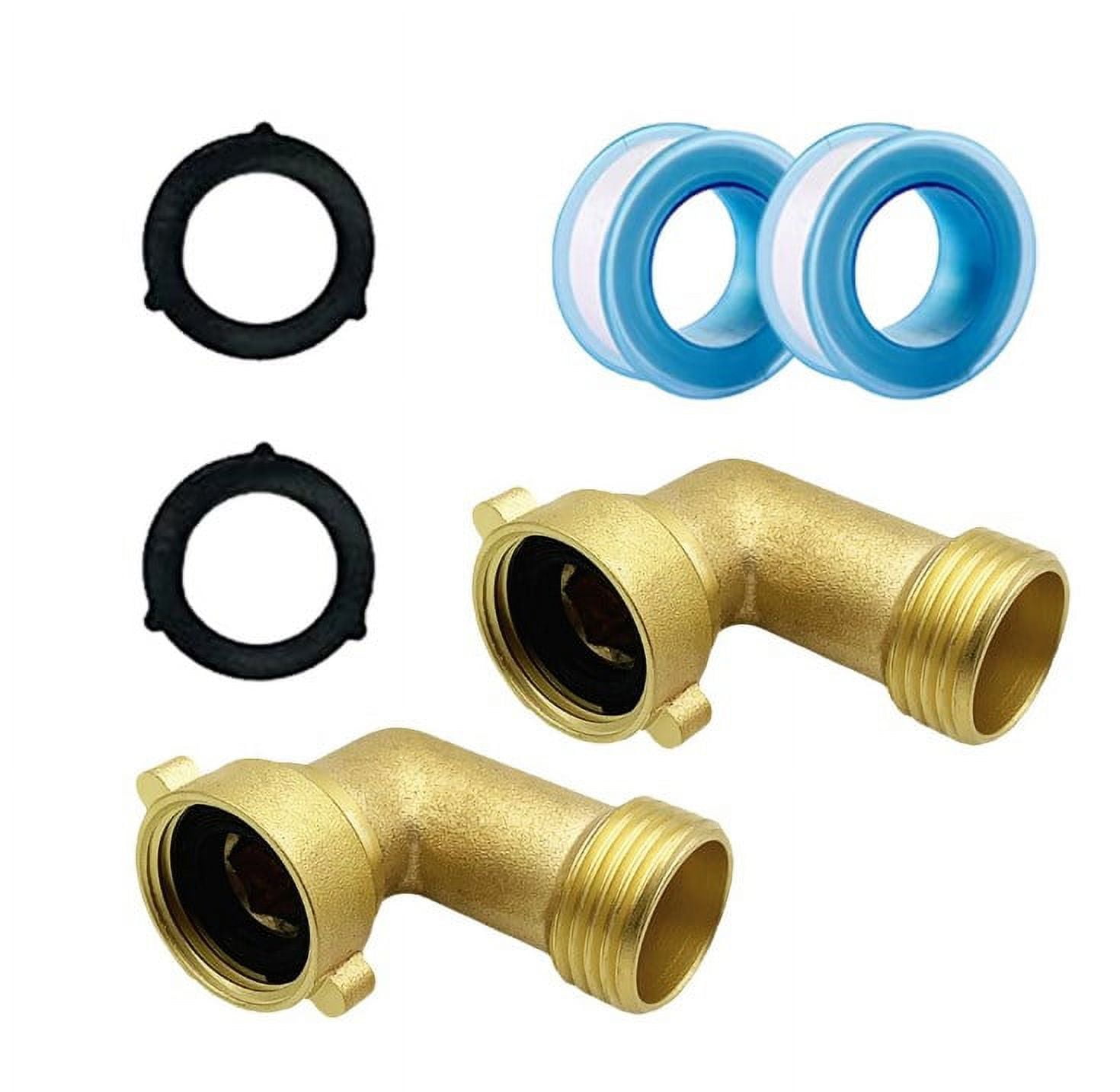 AAOMASSR 4PCS American garden hose 90-degree angled joint brass angled ...