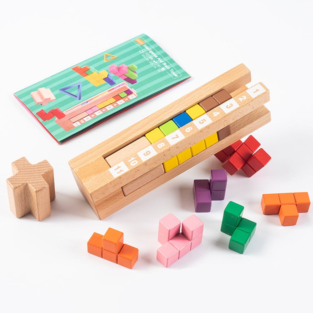 AAOMASSR Brain Development Tower, Educational Toy Kids Building Blocks ...