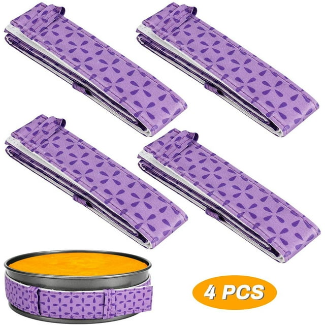 AAOMASSR Cake Strip Bake Even Strip 4 pack,Cake Pan Strips,Super ...