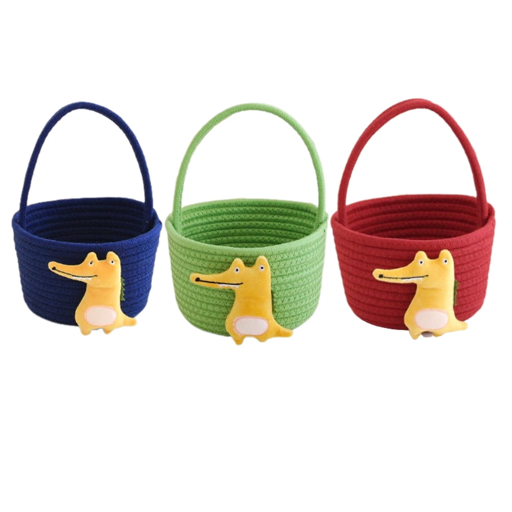 AAOMASSR Charming Alligator: Portable Cotton Rope Storage Bucket for ...
