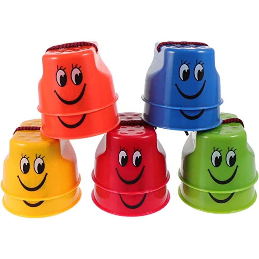 AAOMASSR Jumping Stilts for Kids, 5 Pairs Cube Stilts for Kids, Plastic ...