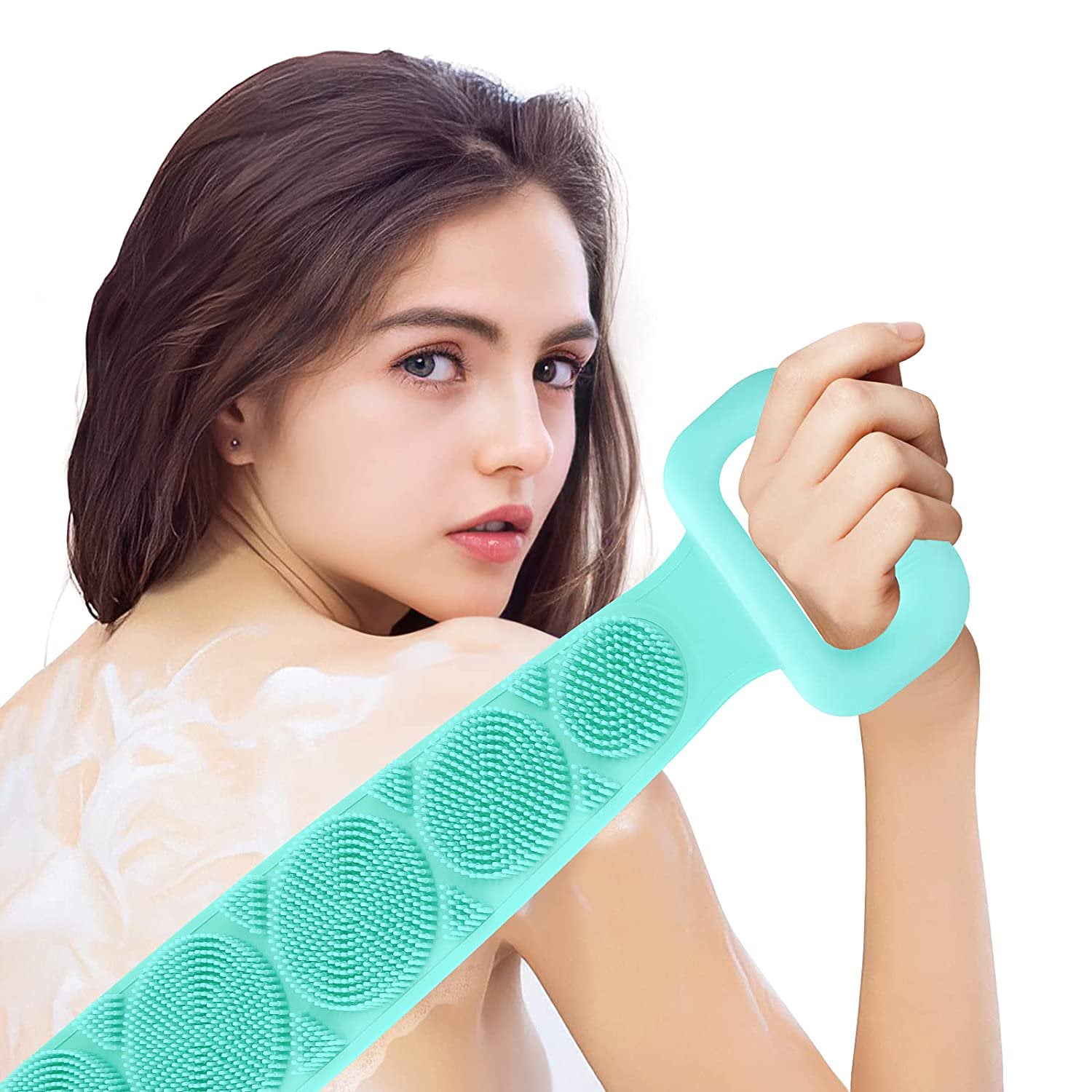 AAOMASSR Silicone Back Scrubber for Shower - 30" Extra Long Large Body ...