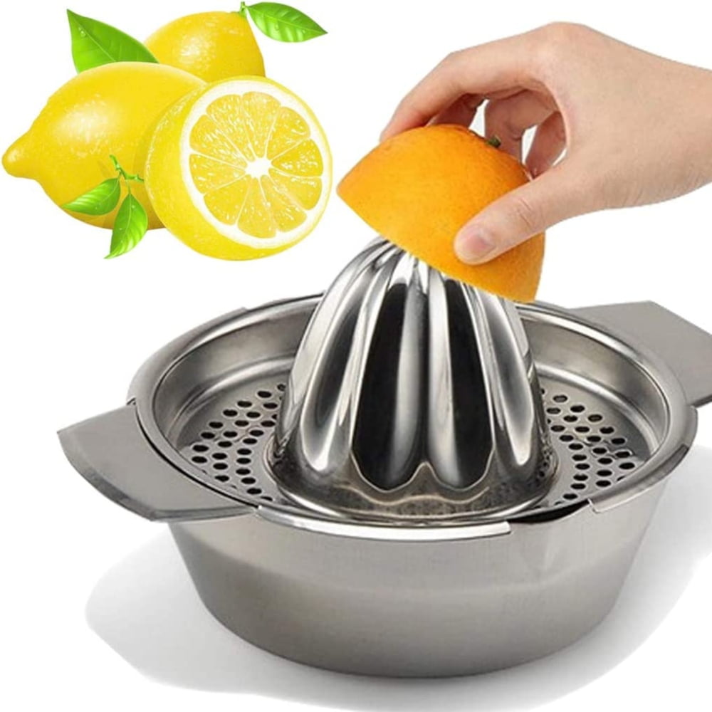 AAOMASSR Stainless Steel Lemon Squeezer,Juicer with Bowl Container for ...