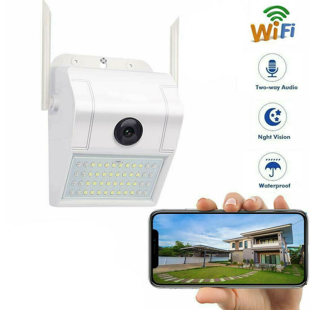 AAOMASSR Wireless HD Floodlight Security Camera Built-in Siren Alarm ...